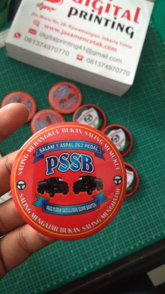 Cetak Pin Custom - Digital Printing