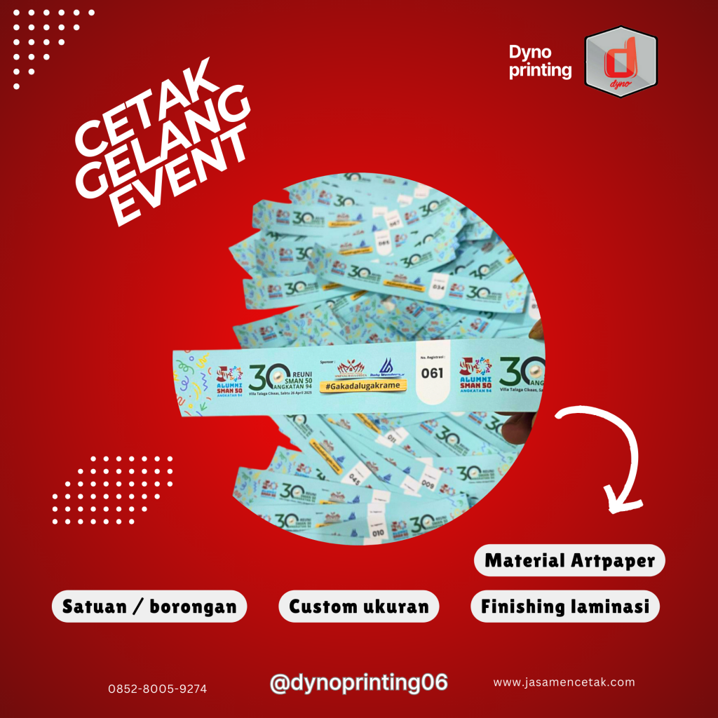 Gelang Event - Digital Printing