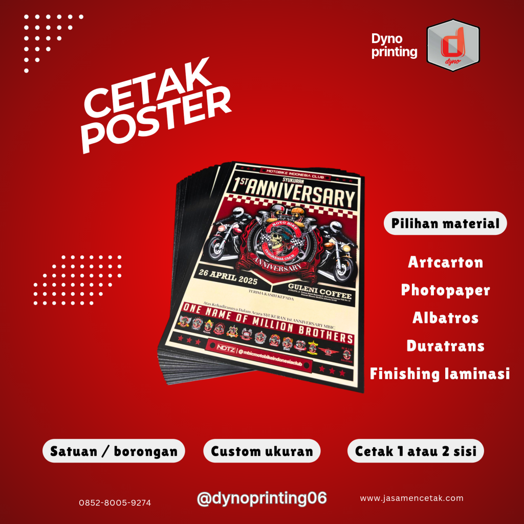 Cetak Poster A4, A3, A2, A1, A0, - Digital Printing
