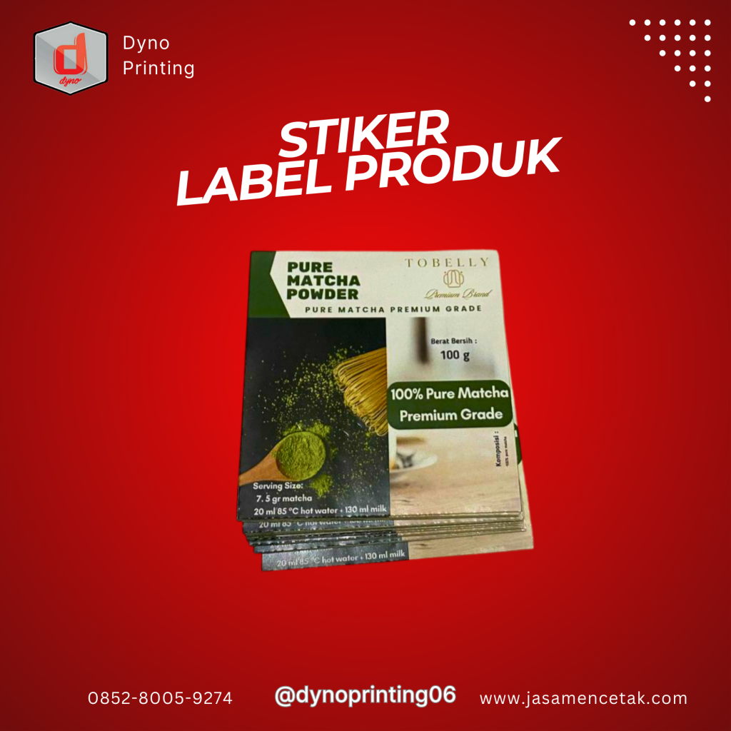 Stiker Label Produk - Digital Printing